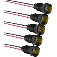 Amazon.com: Gebildet 10pcs LED Plastic Indicator Pilot Light AC/DC 12 ...