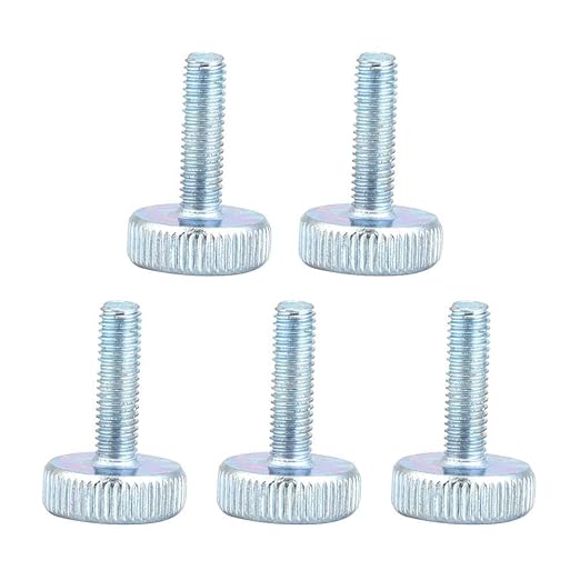 Thumb Screw M5 Zinc Plated Carbon Steel Flat Knurled Head Thumb Screws ...
