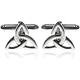 Amazon.com: Alexander Castle Men's Cufflinks 925 Sterling Silver Celtic Cufflinks 15mm x 14mm ...