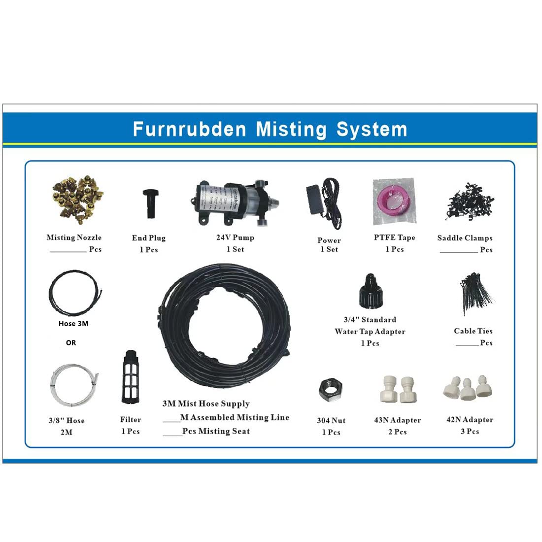 Mua Furnrubden Misting Cooling System with Pump, Patio Misting System ...