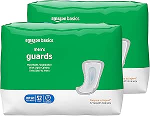Amazon.com: Amazon Basics Incontinence Guards for Men, Maximum ...