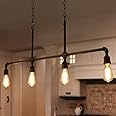 LOG BARN Pendant Lighting for Kitchen Island, 4-Light Farmhouse ...