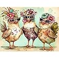 Amazon.com: JFYHAB Chicken Diamond Painting Kits for Adults - Hen DIY ...