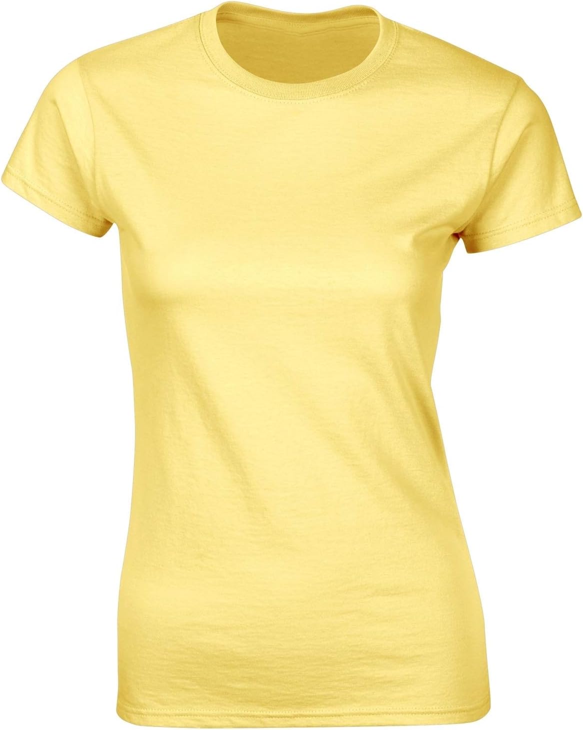 Playera de Manga Corta para Mujer de Colourful Basic Pure, Amarillo ...