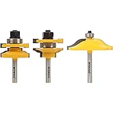 YONICO Router Bits Set Cabinet Door Raised Panel 3 Bit Ogee 1/2-Inch ...