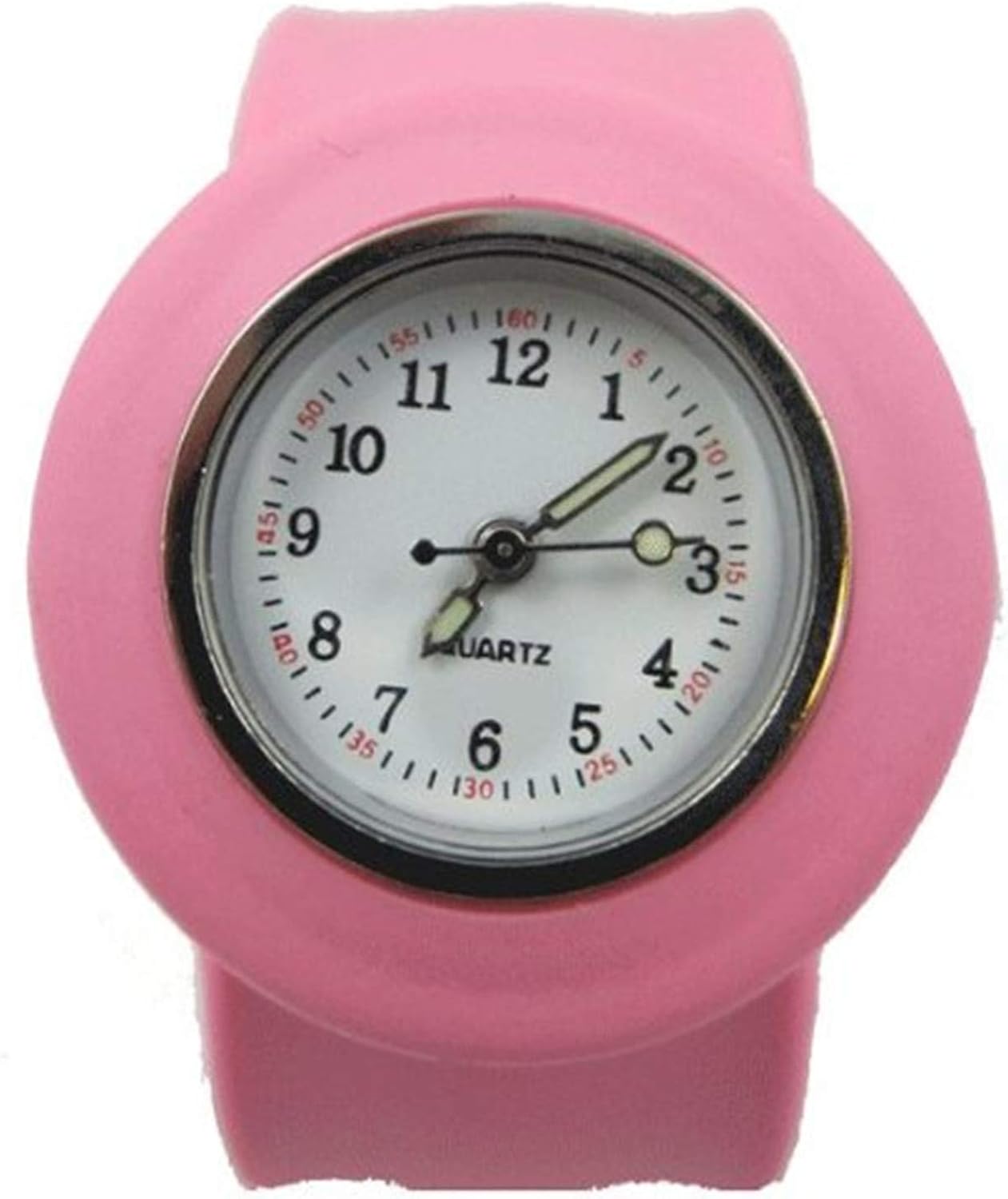 Boys Girls Small Snap Slap On Watch Analog Silicone Strap , Extra ...