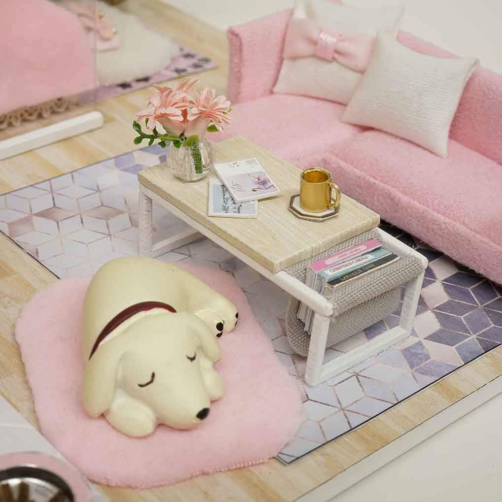 GuDoQi Miniature Dolls House Kit with Music, DIY Miniature House Model ...