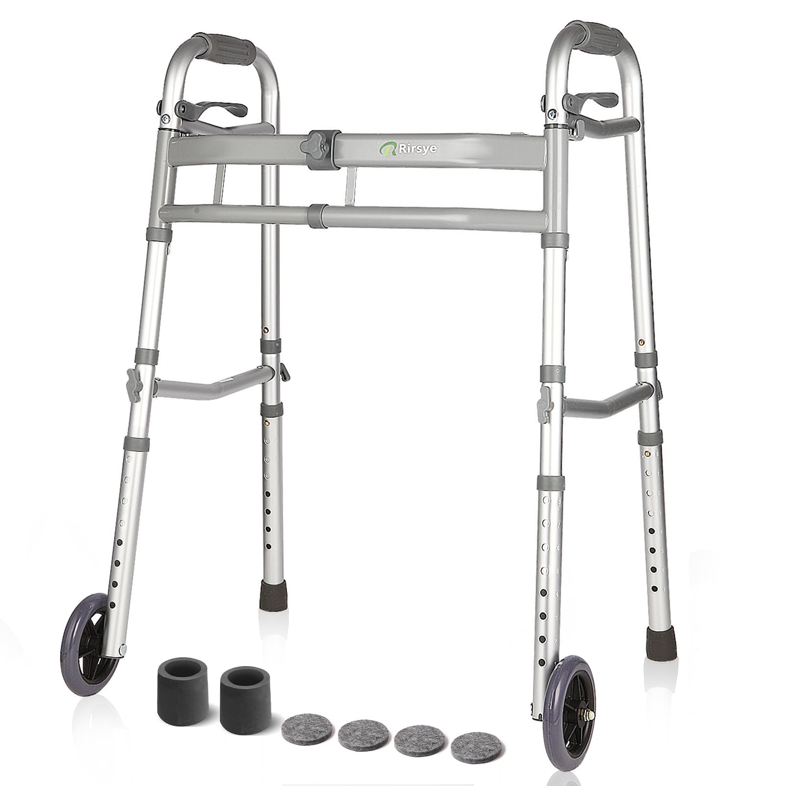 Heavy Duty Folding Walker,Lightweight Walker Support up 500lbs,Narrow ...