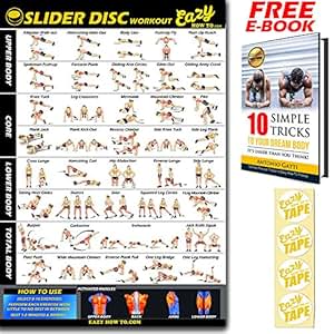 Amazon.com : Slider Disc Exercise Workout Glider Disc Banner Poster BIG ...