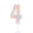 Amazon.com: EAKE 4 Birthday Candle Macaron Glitter Pastel 4 Candle ...