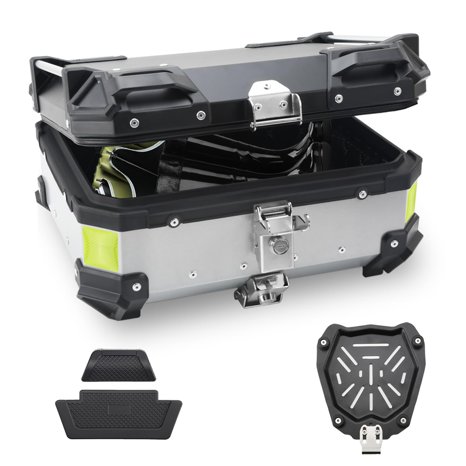 LASIEYO[2023 45L Motorcycle Top Case, Aluminum Motorcycle Trunk Tour ...