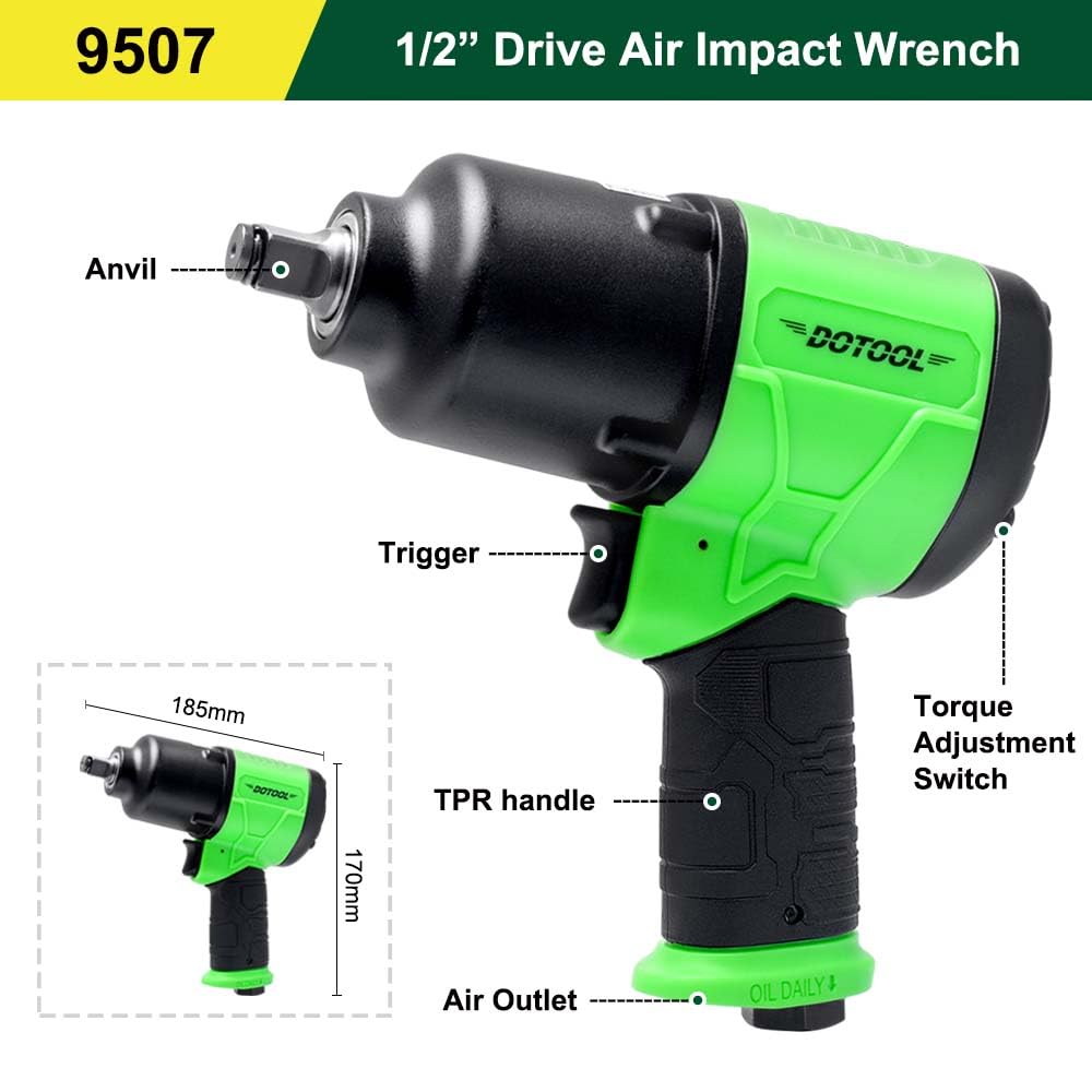 Mua Air Impact Wrench 1/2 Inch Square Drive Heavy Duty 880 ft-Lbs Max ...