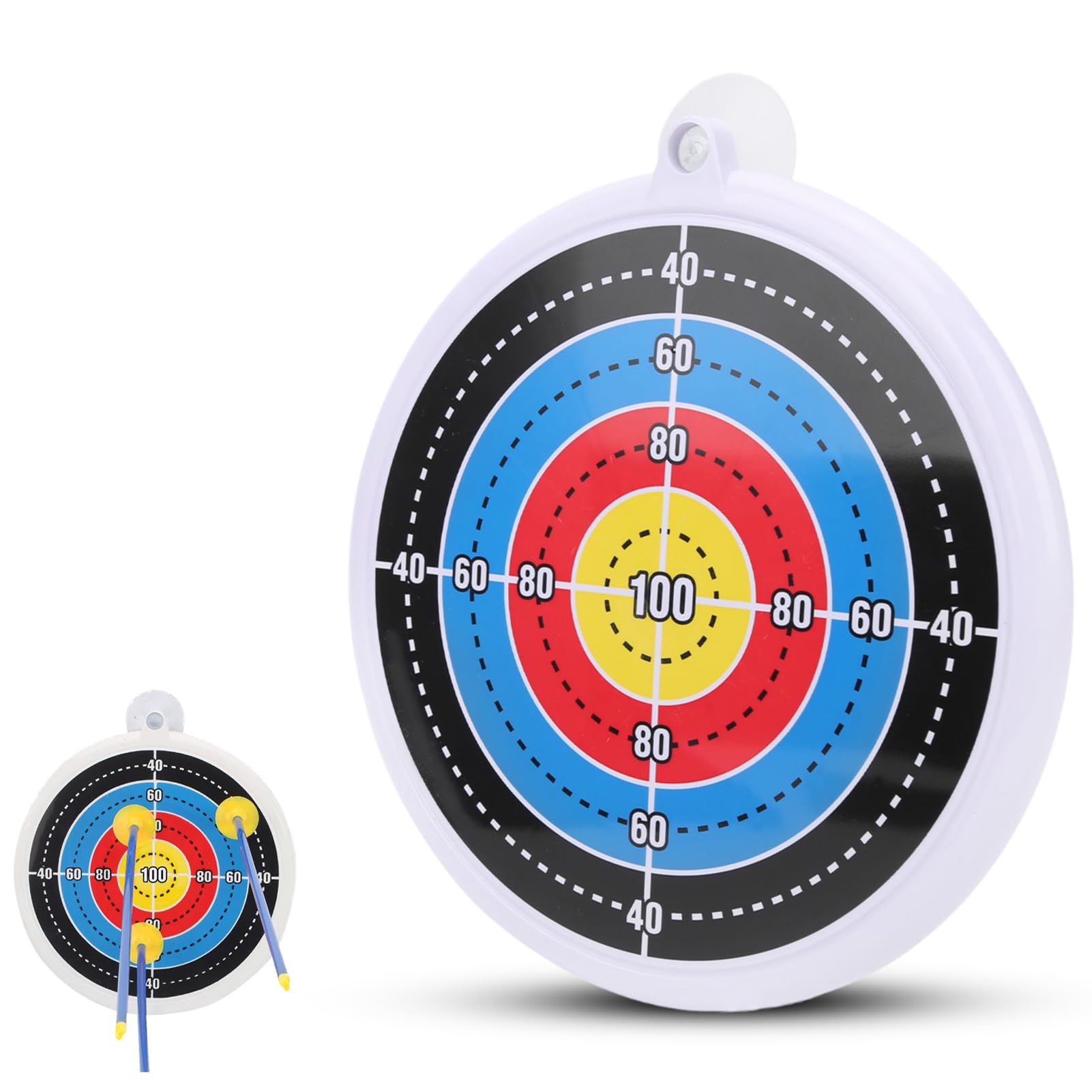 equlup Round Archery Target, Indoor Suction Cup Arrow Target 24cm/9.4in ...