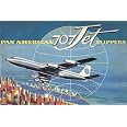 Amazon.com: Pan Am 707 Airplane Jet Logo American Vintage Travel Ad ...