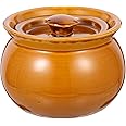 Amazon.com: Yardwe Small Ceramic Stew Pot with Lid 500ml Traditional ...