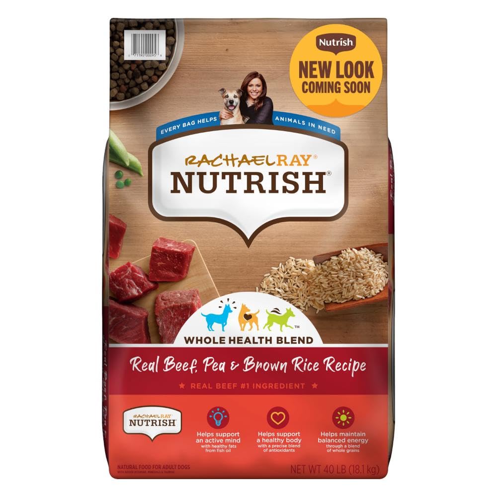 Rachael Ray Nutrish Premium Natural Dry Dog Food, Real Beef, Pea ...