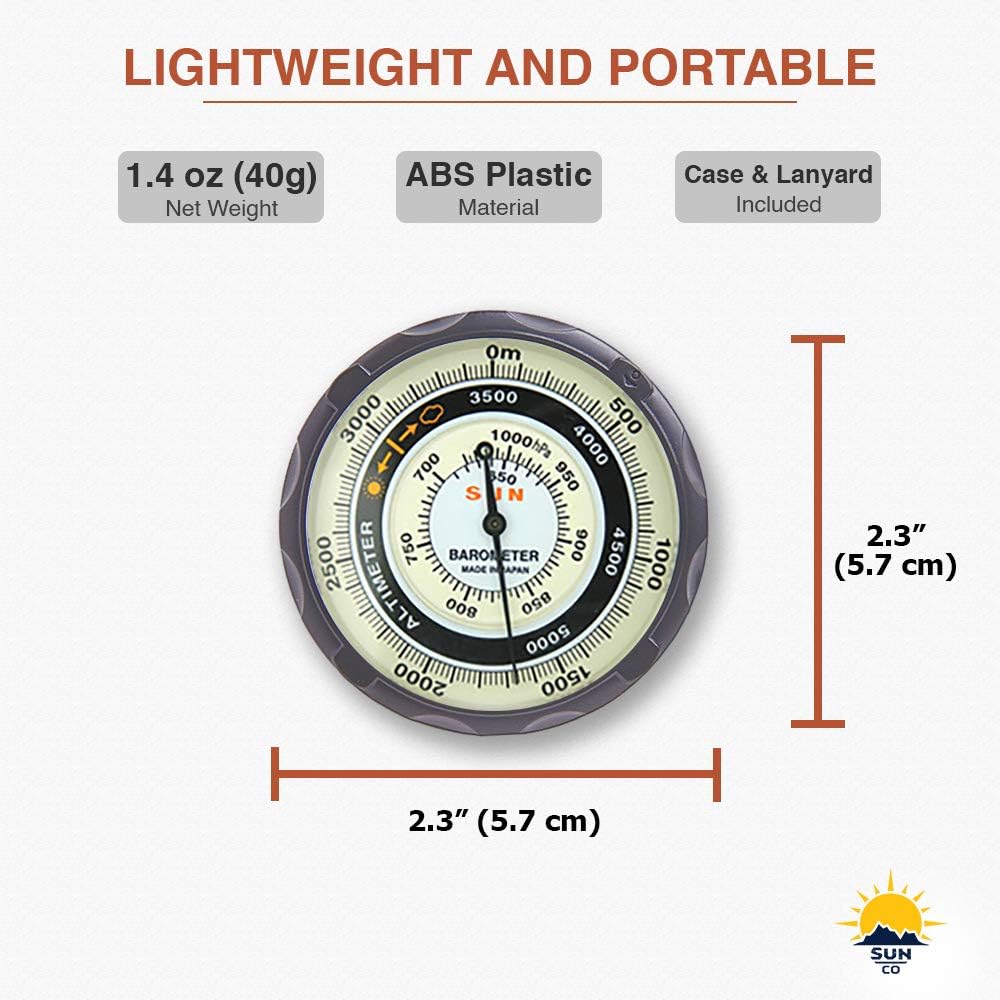 Sun Company Altimeter 202M – Battery-Free Altimeter and Barometer ...