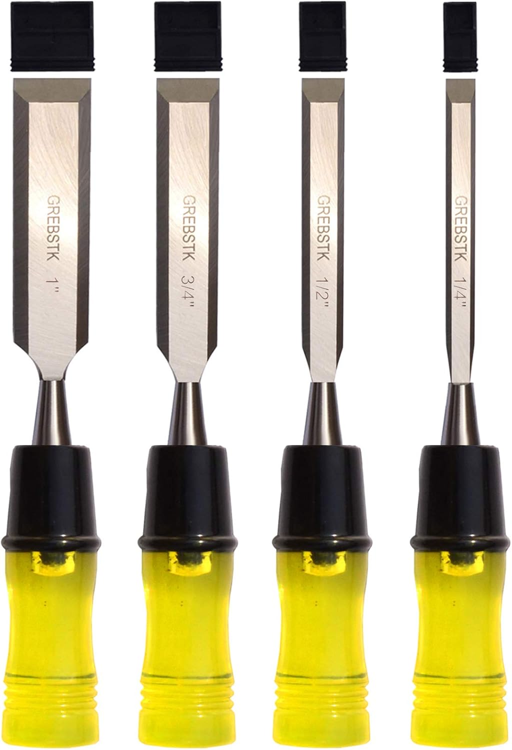 GREBSTK Professional Wood Chisel Tool Sets Sturdy Chrome Vanadium Steel ...