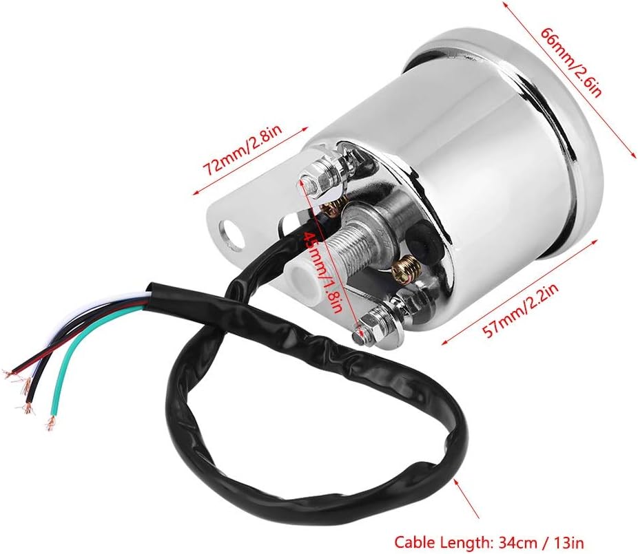 Motorcycle Speedometer-Retro Chrome Universal Motorcycle Digital LED ...