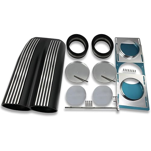 DEMOTOR PERFORMANCE Finned Aluminum Double Barrel Shotgun Intake Air ...