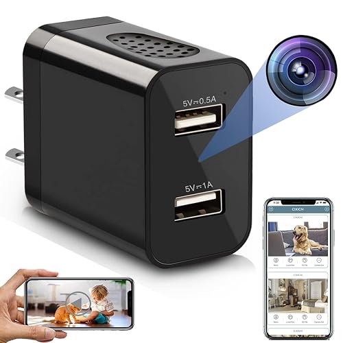 Spy Camera Hidden Camera - WiFi Hidden Camera Charger with Remote View ...