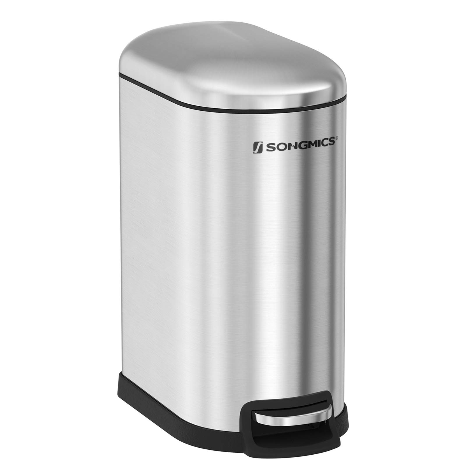 SONGMICS Slim Rubbish Bin 10L Pedal Bin Steel Removable Inner Bucket songmics-slim-rubbish-bin-10l-pedal-bin-steel-removable-inner-bucket