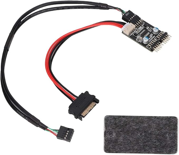 Amazon.com: fo sa USB 2.0 9PIN to Dual 9PIN with SATA Power Cable,PCI-E ...