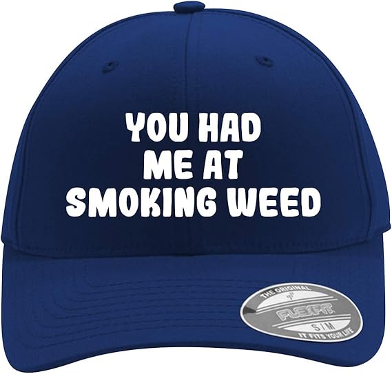 Amazon.com: You Had Me at Smoking Weed - Men's Flexfit Baseball Cap Hat ...