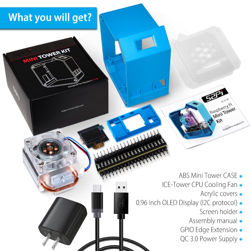 Mua GeeekPi Raspberry Pi Mini Tower Kit Raspberry Pi 3B Case with ICE ...