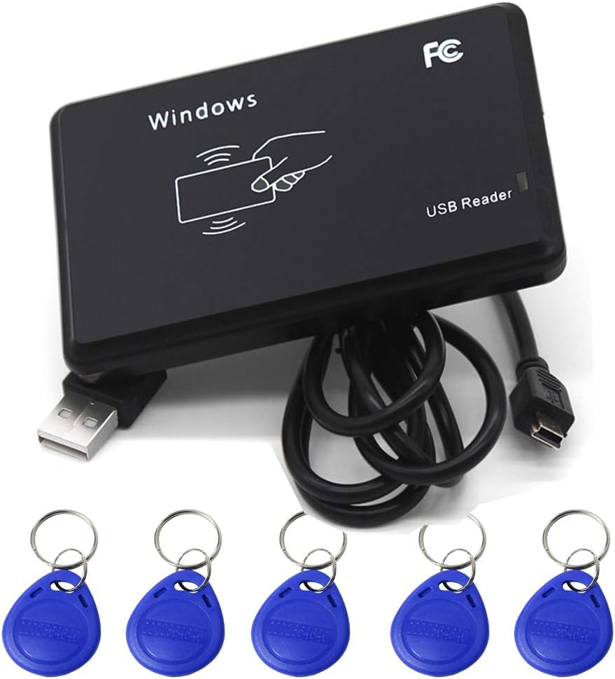 AMAO RFID Smart ID Card Reader USB 125KHz Proximity: Amazon.co.uk ...