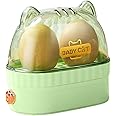 Amazon.com: Egg Boiler Electric 2 Egg Capacity Soft, Half & Hard Boiled Egg Cooker with Auto ...