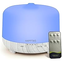 Amazon.com: HAPPTWS 500ml Essential Oil Diffuser - Cool Mist Humidifier ...