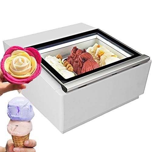 Yovtekc Italian Ice Cream Display Refrigerator, Gelato Showsace Display ...