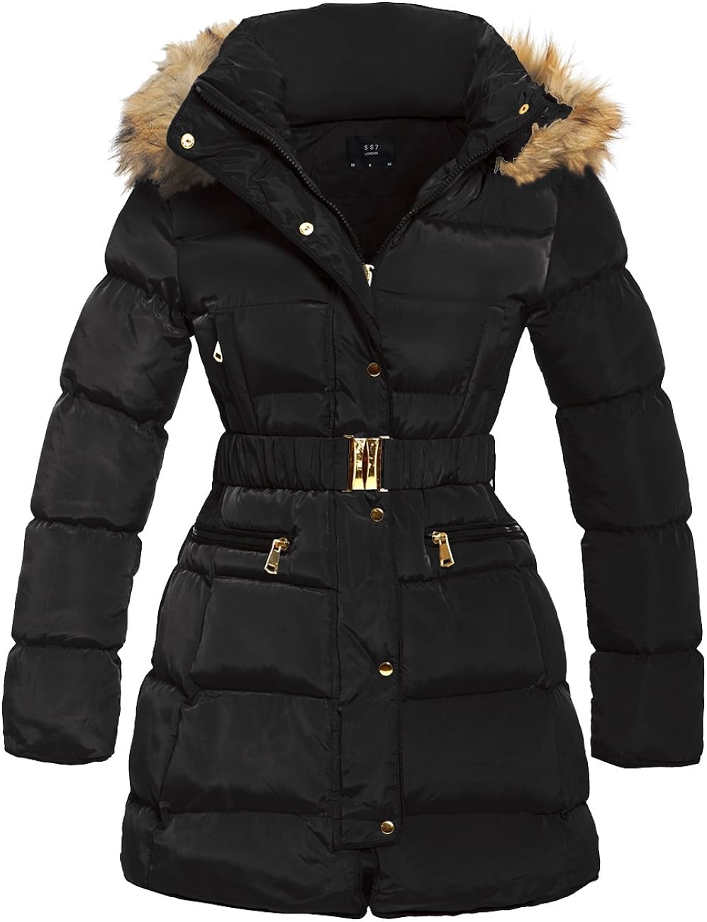 SS7 Women's Padded Faux Fur Hooded Winter Parka Coat, Sizes 8 to 16 ...