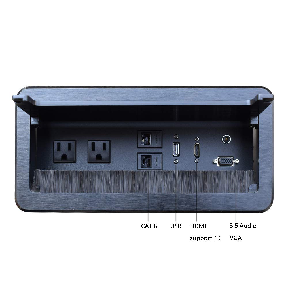 Mua Tabletop Brush Connectivity Box Outlet with Socket HDMI LAN VGA ...