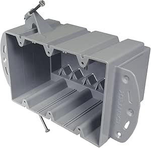 Cantex EZ74TN Deep Three Gang Box with Nails - - Amazon.com
