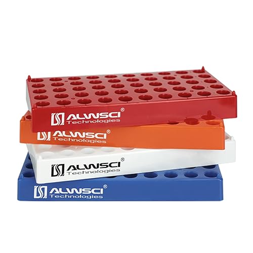 ALWSCI 4 Pcs 12 mm Vial Rack, 2 ml Autosampler Vial Rack Holder, 50 ...