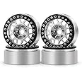 RCLIONS 4pcs Aluminum Alloy 2.2inch RC Beadlock Wheels Rims for Axial Wraith SCX10 TRX4 1/10th ...