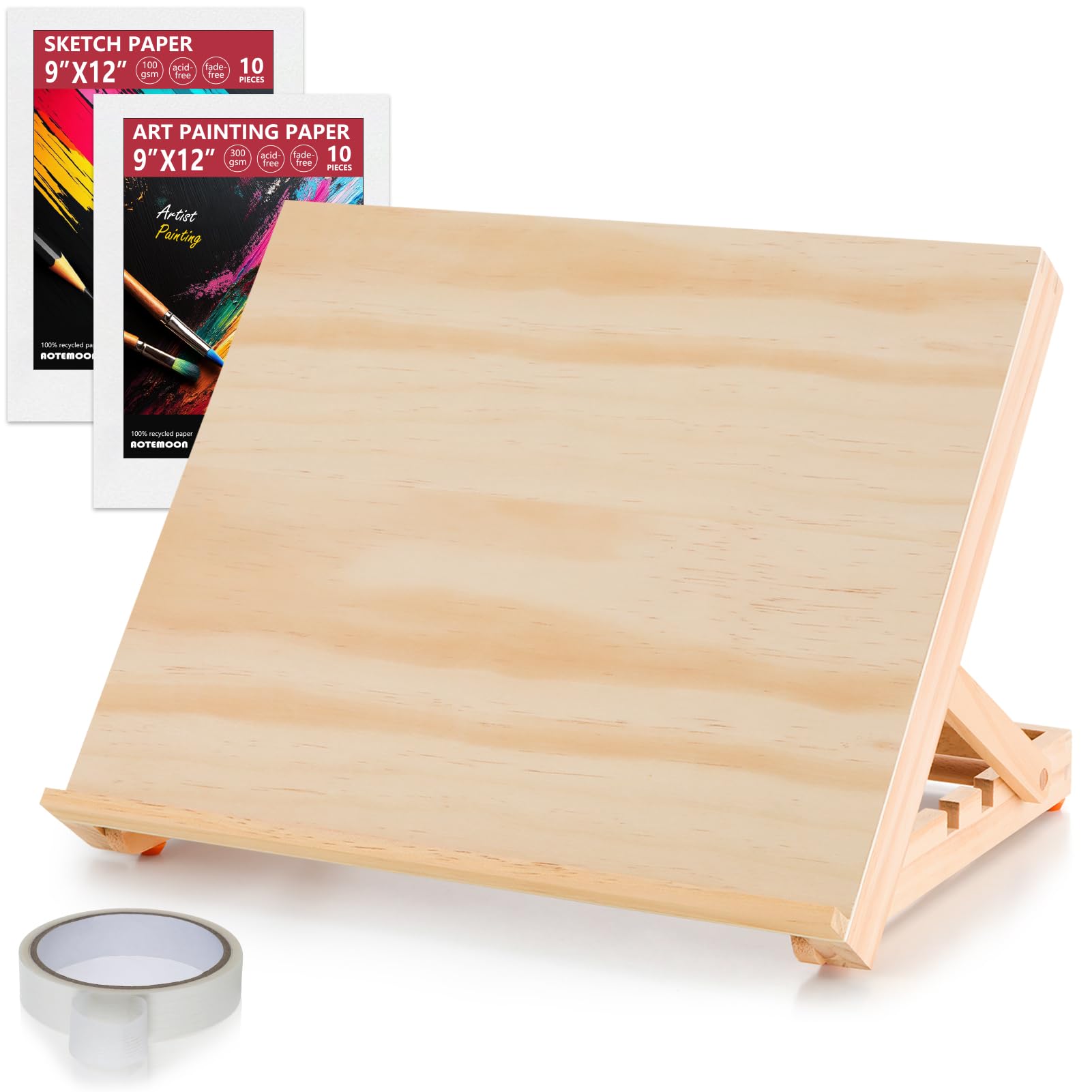Tabletop Easel for Painting, 13.8"x11.4" Adjustable Portable Art Easel ...