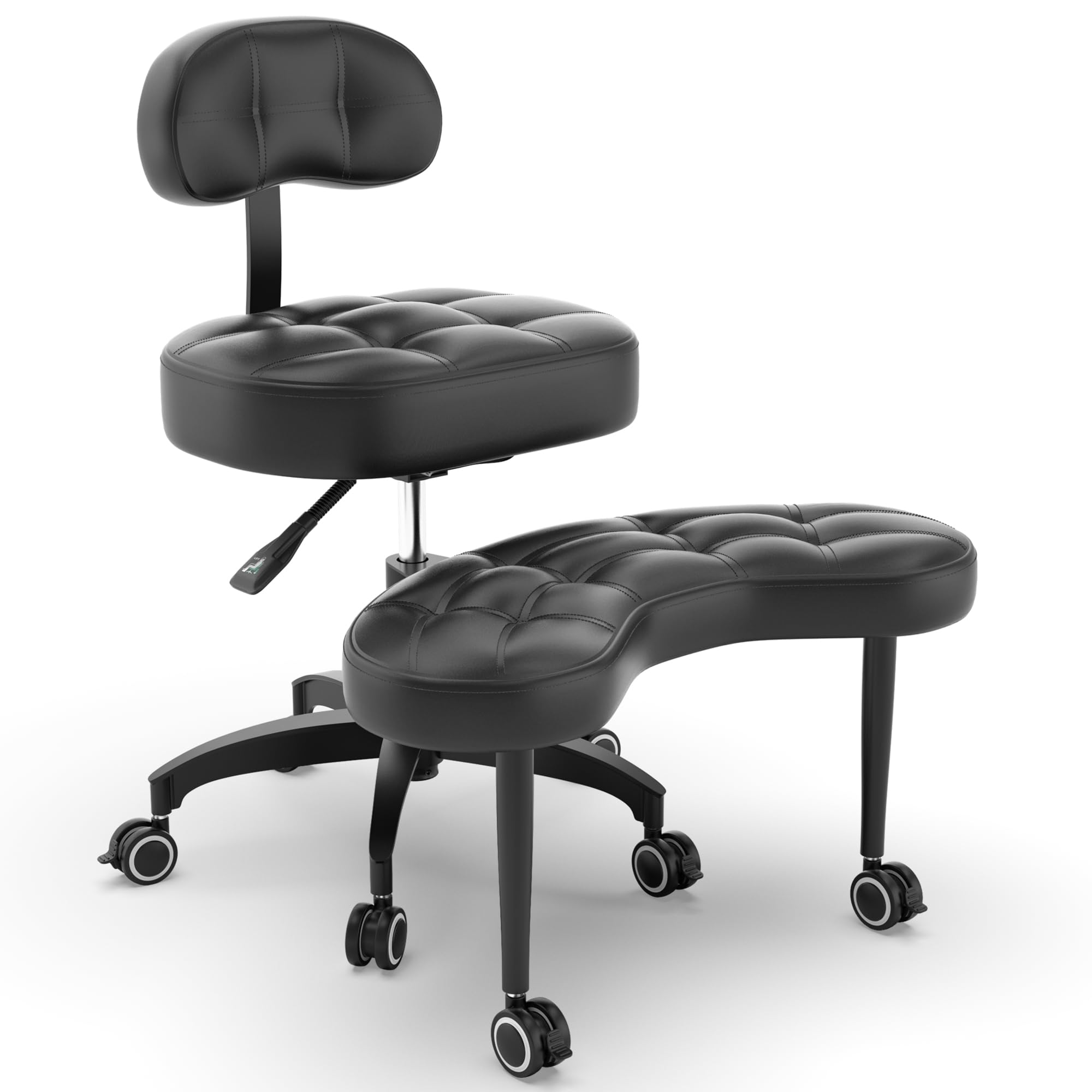 TATOMATE Cross Legged Chair with Wheels, Meditation Chair, Ergonomic ...