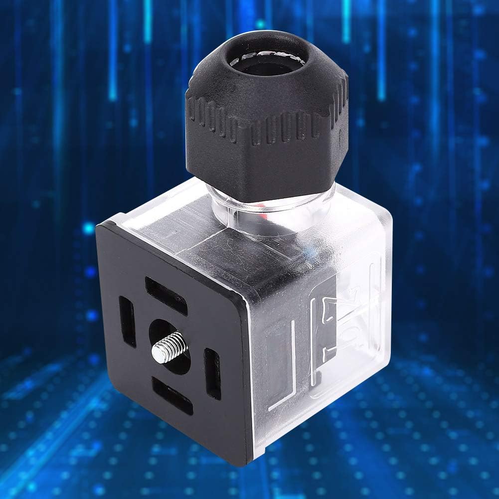 5PCs Solenoid Coil Plug, Solenoid Coil Connector Socket Waterproof Dustproof Transparent with ...