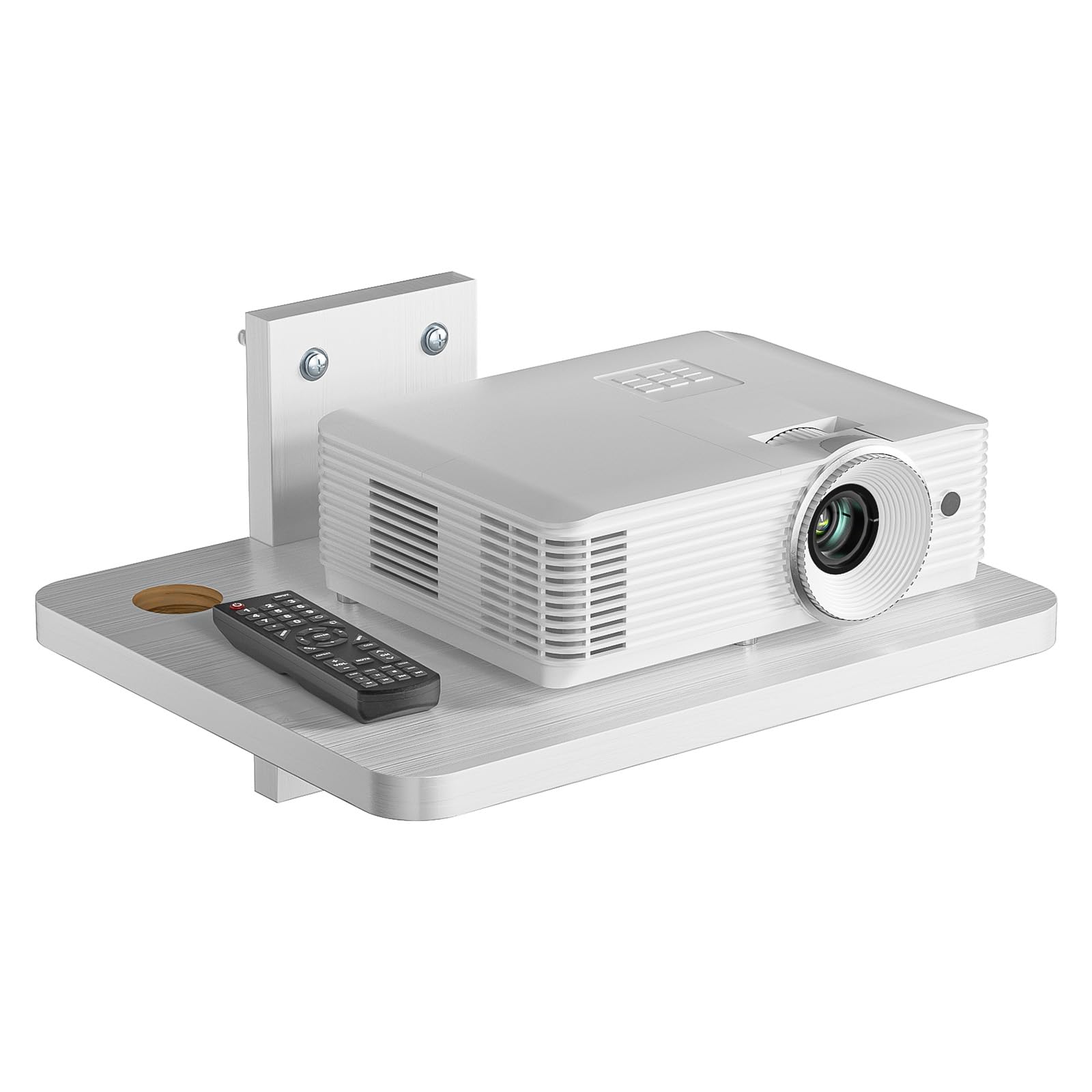 WALI Wall Mount Shelf, Up to 22 lbs, White Wooden Floating TV Stand DVD ...