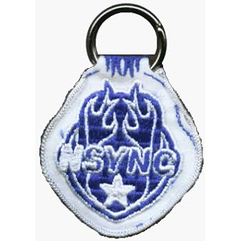 Amazon.com: N'Sync Heart Logo Embroidered Fabric Keychain (NSYNC ...