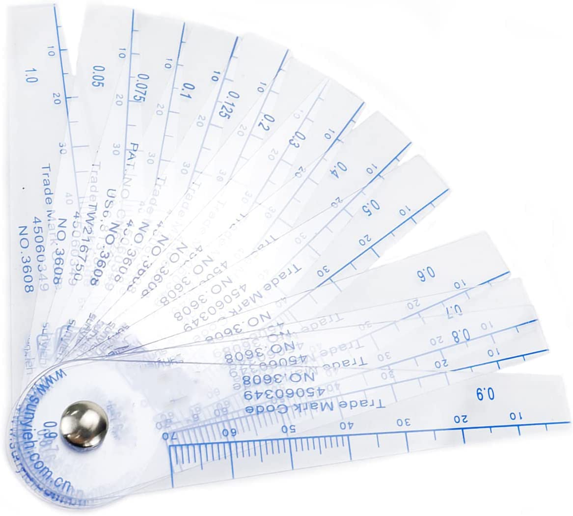 Mua Rannb Plastic Metric Feeler Gauge 0.05-1mm Thickness 13 Blades Gap Measuring Tool trên ...