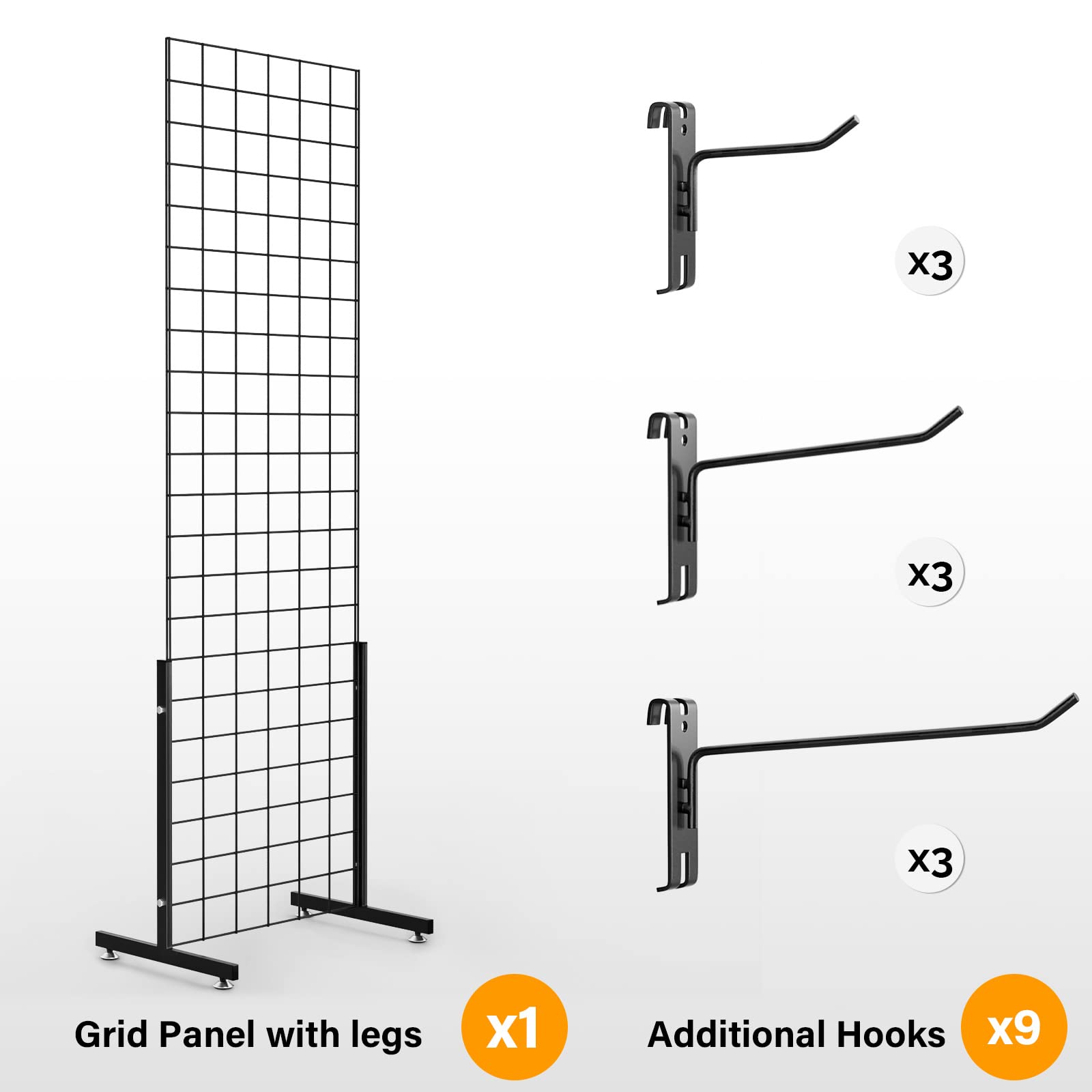 Mua Bonnlo 2' x 6' Standing Grid Panel Tower, Thicker 5mm Wire, 180 LBS ...