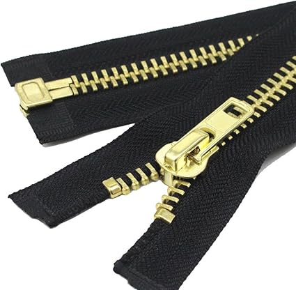 Amazon.com: YaHoGa #10 30 Inch Brass Separating Jacket Zipper Y-Teeth ...