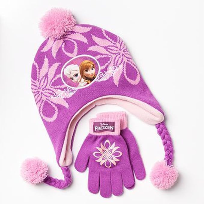 Amazon.com: Disney Frozen Anna & Elsa Hat & Gloves Set - Girls: Clothing