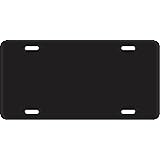 Amazon.com: Blank Stainless Steel Black License Plate: Automotive