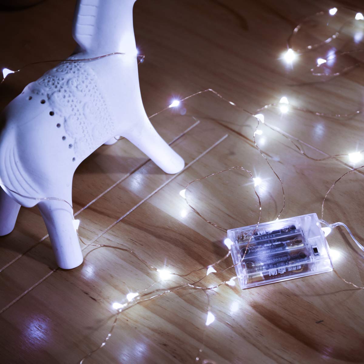 Mikasol Led String Lights, Mini Battery Powered Copper Wire Starry ...