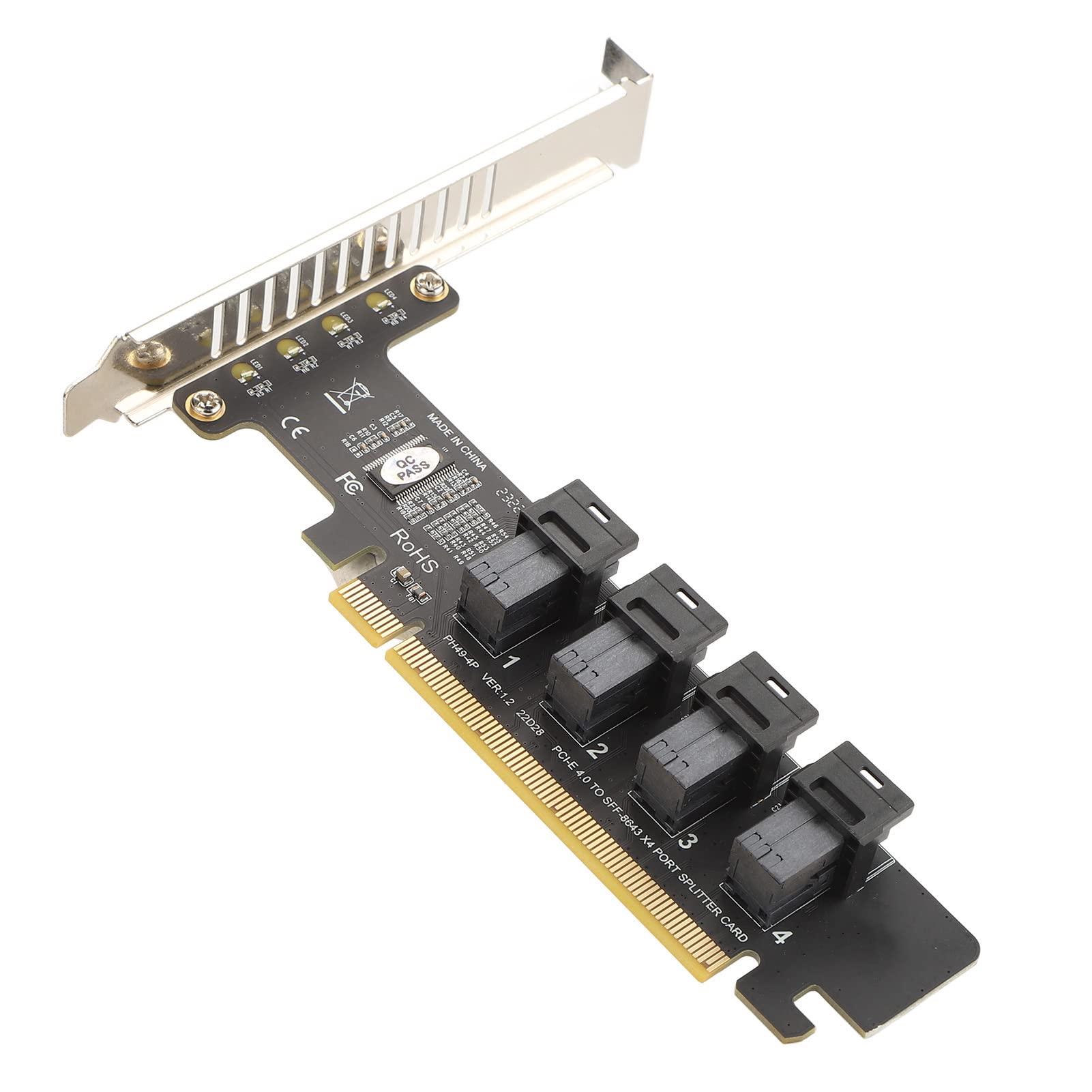U.2 PCIE Expansion Card, PCIE to U.2 Adapter Card, PCIE X16 to 4 Port U ...